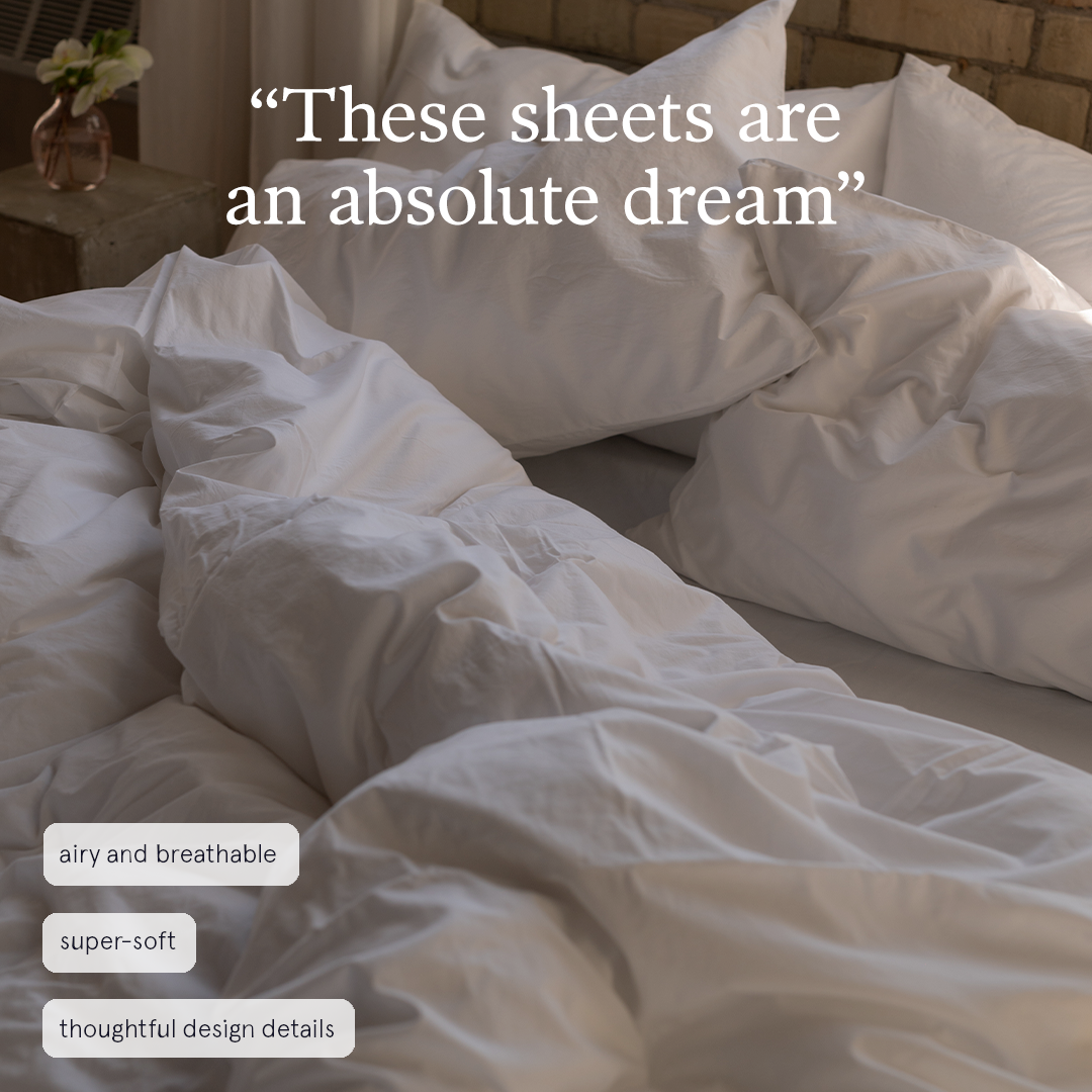 Organic Cotton and Tencel Sheet Set, Chalk | tuck bedding – Tuck